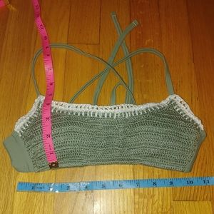 Xhilaration | Swim | Sage Green Crochet Swim Top Bralette Bikini Top ...